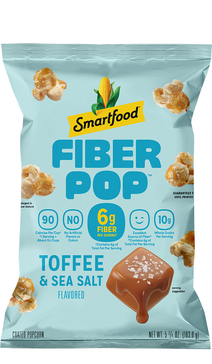 Smartfood® Fiber Pop™ Toffee & Sea Salt Flavored Popcorn | Smartfood